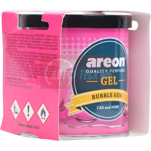 AREON Désodorisant pour voiture en gel - Parfum chewing-gum - Rose
